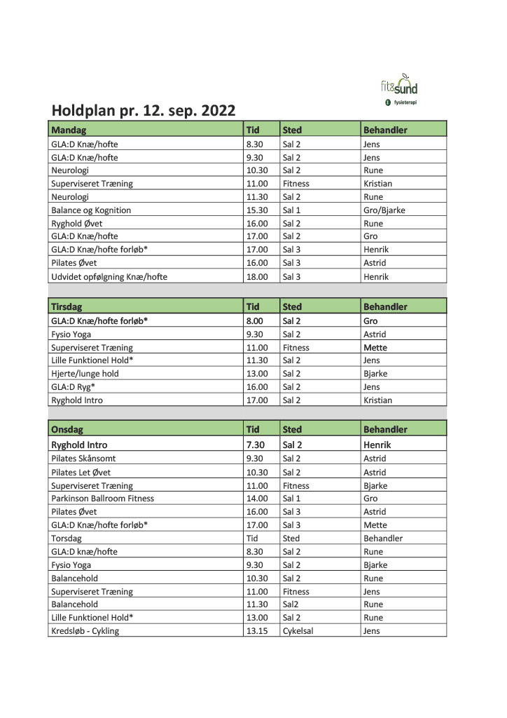 Fysioterapeut i Risskov / Egå | Hurtig behandling hos Fit&Sund Fysioterapi